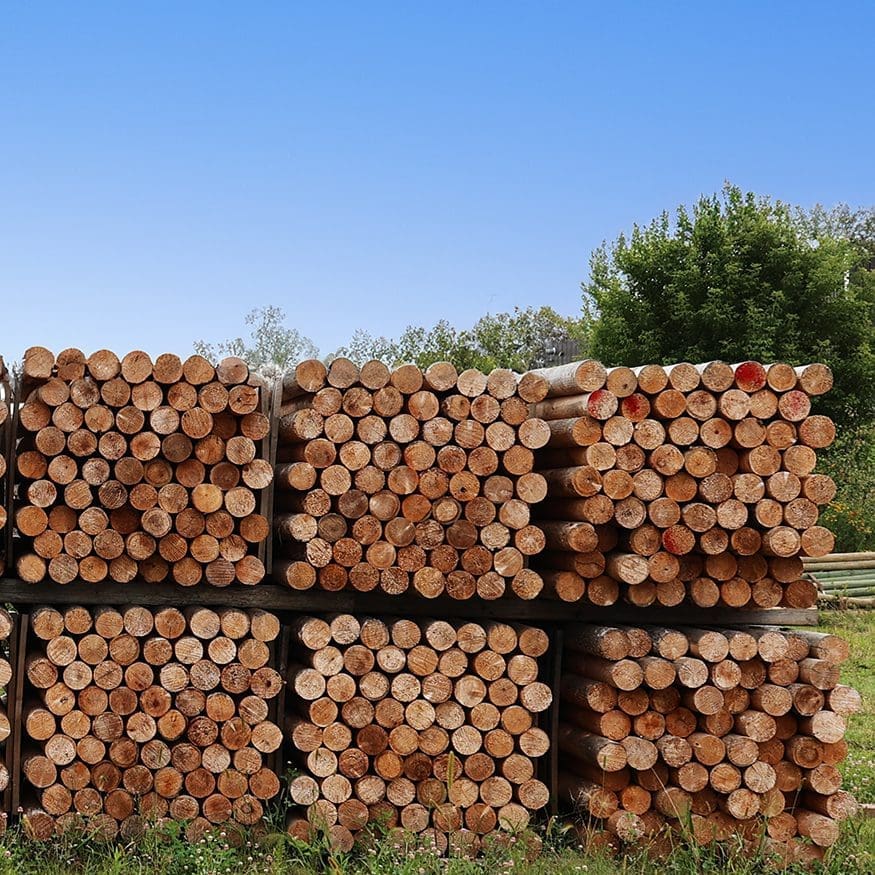 6"x 8' New White Cedar Posts | Hsu Growing Supply | Compost, Mulch ...